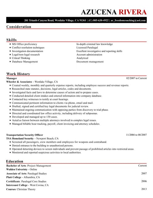 resume RH 2016 | PDF