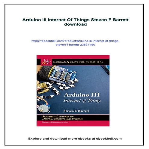 Arduino Iii Internet Of Things Steven F Barrett | PDF