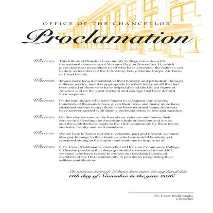 Veterans Proclamation | PDF