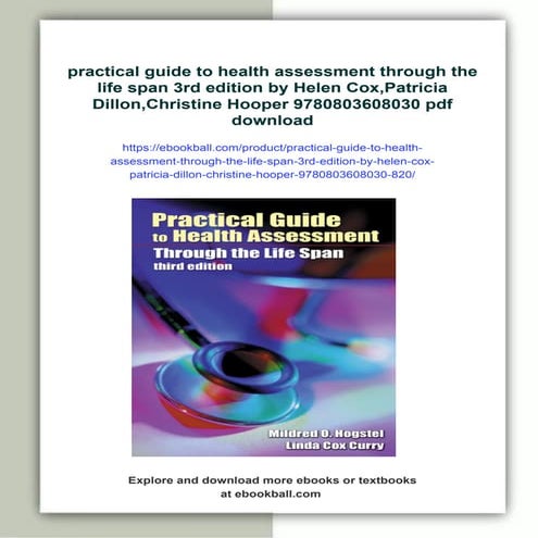 practical guide to health assessment through the life span 3rd edition ...