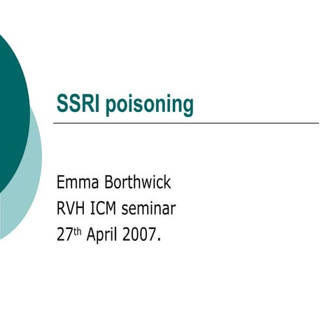 SSRI poisoning | PPT