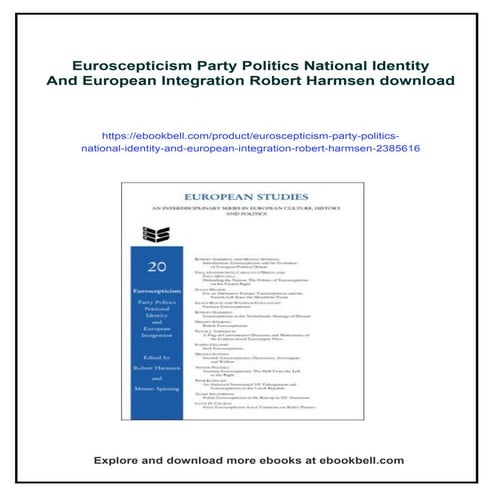 Euroscepticism Party Politics National Identity And European ...