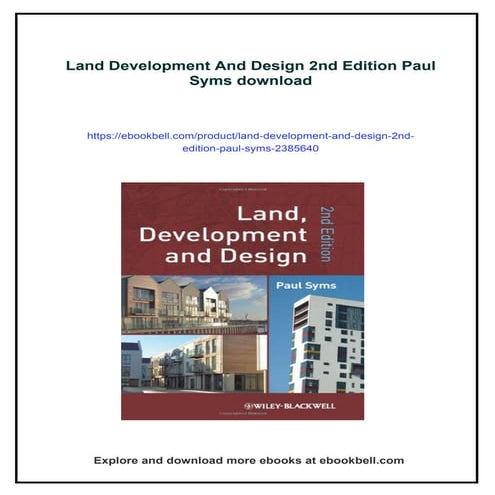 Land Development And Design 2nd Edition Paul Syms | PDF