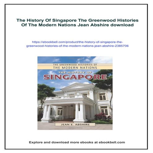The History Of Singapore The Greenwood Histories Of The Modern Nations ...