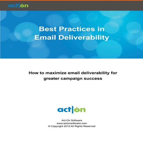 Best Practices in Email Deliverability | PDF