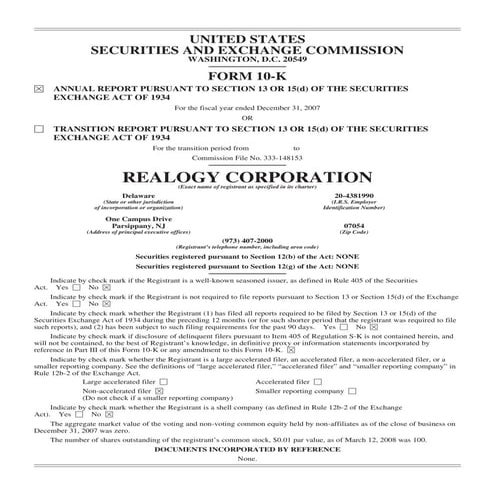 REALOGY_10_filing_K3_19_08 | PDF