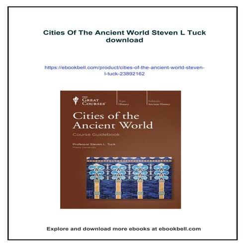 Cities Of The Ancient World Steven L Tuck | PDF