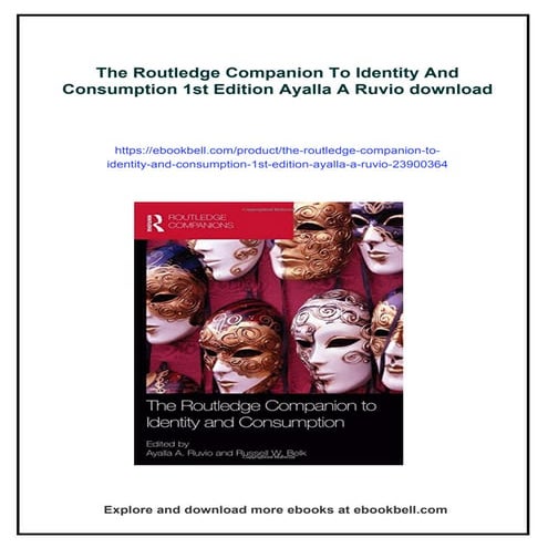 The Routledge Companion To Identity And Consumption 1st Edition Ayalla ...