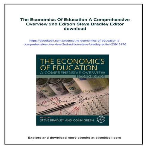 The Economics Of Education A Comprehensive Overview 2nd Edition Steve ...