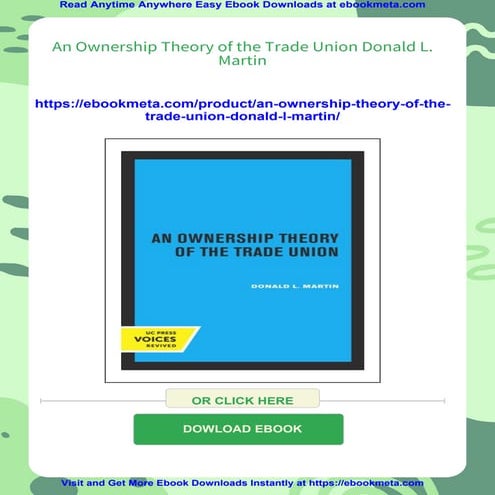 An Ownership Theory of the Trade Union Donald L. Martin | PDF