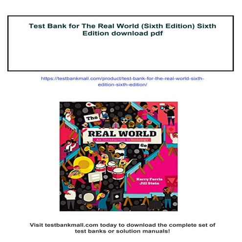 Test Bank for The Real World (Sixth Edition) Sixth Edition | PDF