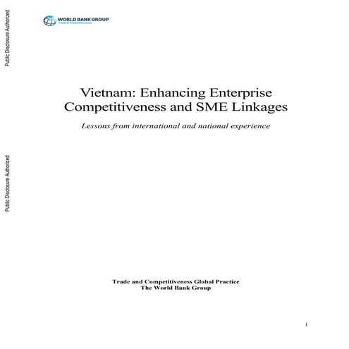 Vietnam: Enhancing Enterprise Competitiveness and SME | PDF | Small and Medium-sized Business ...