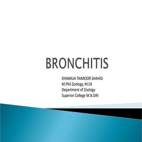 11a. Bronchitis.pptx | Lung and Respiratory Health | Diseases and ...