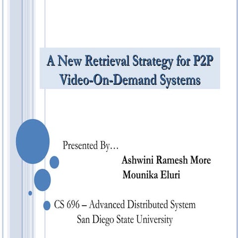 P2P Video-On-Demand Systems Presentation | PPT