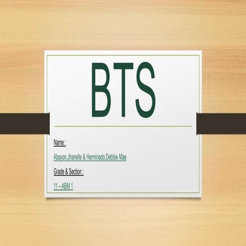 BTS (Bangtan Sonyeondan) | PPTX