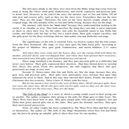11 ab the title of the gift of the magi | PDF