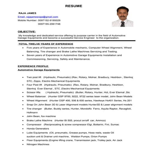 RAJA JAMES CV | PDF