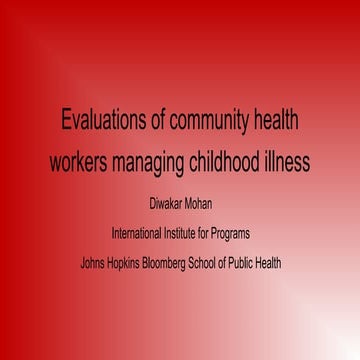 Future of Integrated Community Case Management Mohan | PDF