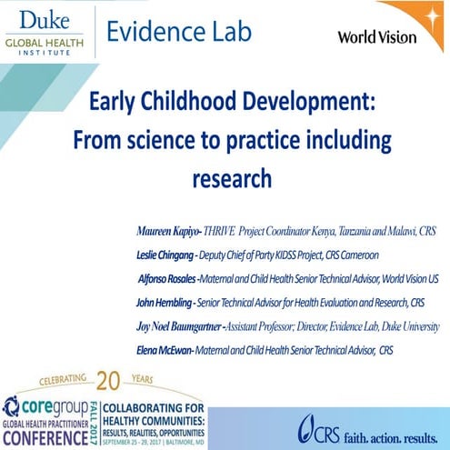 Early Childhood Development: Science, Practice, and Research | PDF