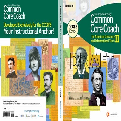 Georgia Common Core Coach, CCGPS Edition, American Literature, Level II ...