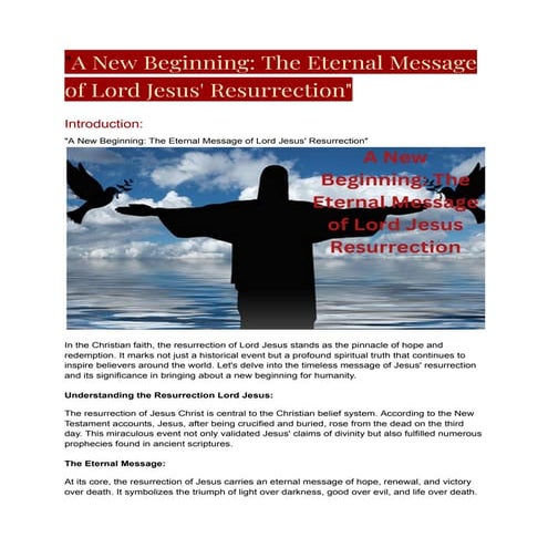 A New Beginning The Eternal Message of Lord Jesus' Resurrection.pdf