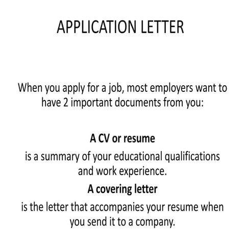 Application Letter | PPT