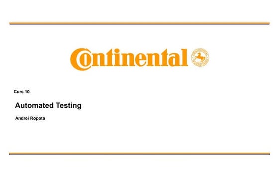 Introduction To Automation Testing Ppt 3380