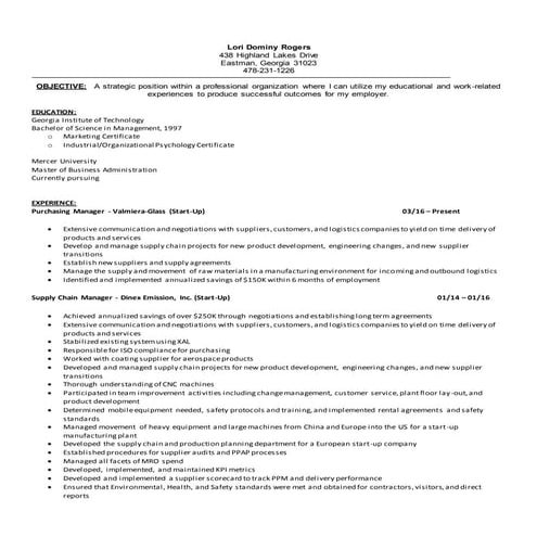 Lori Rogers Resume | DOCX