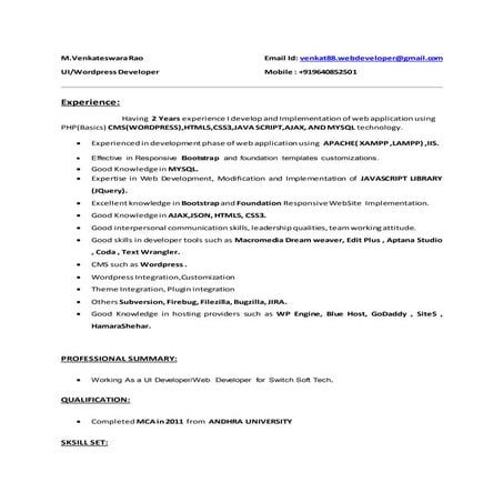 venkat.resume | DOCX