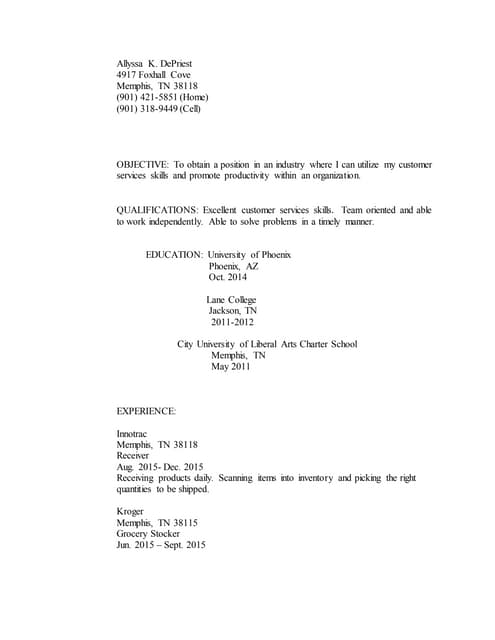 Octavia S_RevisedResume | PDF