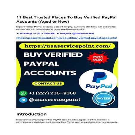 11 Best Trusted Places To Buy Verified PayPal Accounts (Aged or New).docx
