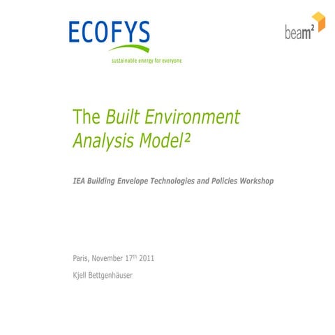 Built Environment Analysis Model² (BEAM²) | PDF