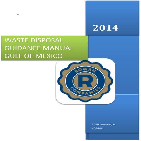 Rowan Waste Disposal manual rev 7-14-2014 (1) | PDF