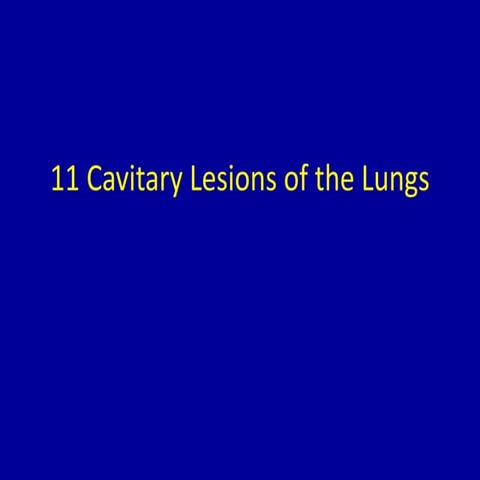 Differential diagnosis of cavitary lung lesions | PPTX