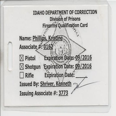 IDOC Weapons Qualification Card | PPT