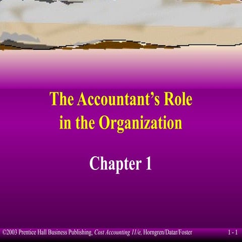 cost accounting: accountant's role in the accounting | PPT