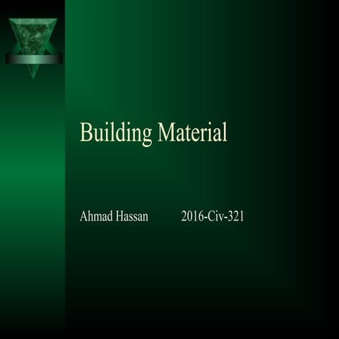 building material in Civil engineering | PPT