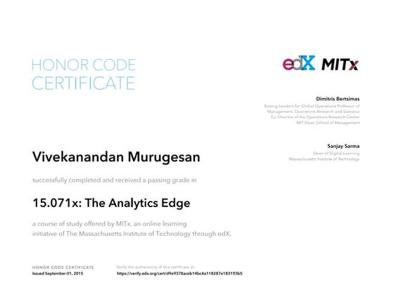 The analytics edge | PPT