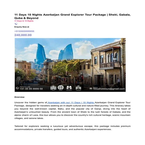 11 Days 10 Nights Azerbaijan Grand Explorer Tour Package _ Sheki, Gabala, Quba & Beyond.pdf