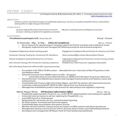PAC Resume - April 2016 MP v3 | PDF