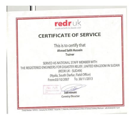 Work certificate - redr | DOC