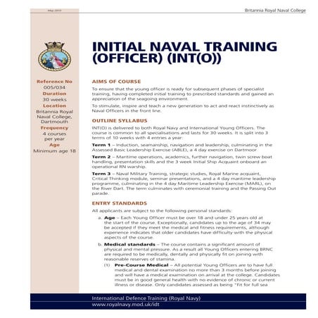 Initial Officer Training | PDF