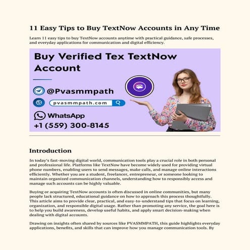 11 Easy Tips to Buy TextNow Accounts in Any Time.docx