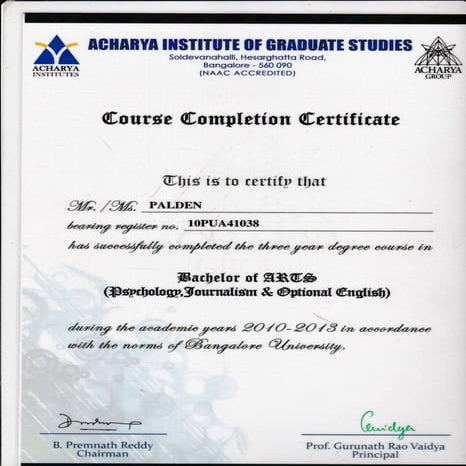 degree completion certificate | PDF