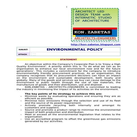 Environmental Policy | PDF