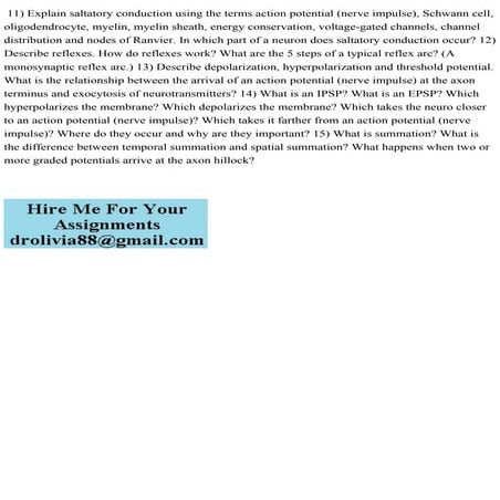 11) Explain saltatory conduction using the terms action potential (ne.pdf