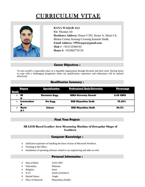 CV Waqar_1 | PDF
