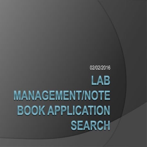 Lab Management software | PPT