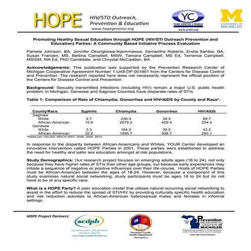HOPE_handout APHA | PDF