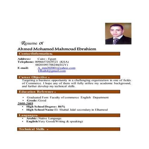 Mr Ahmed Cv | PDF
